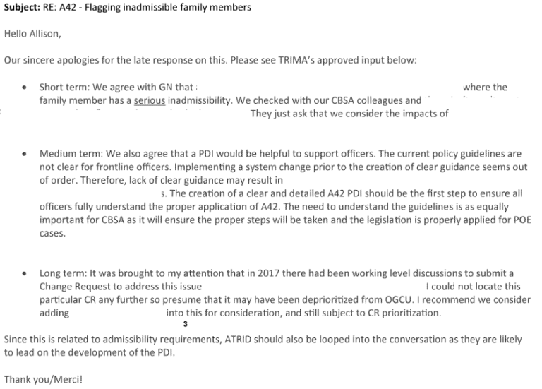 Inadmissible Family Members | Meurrens Law